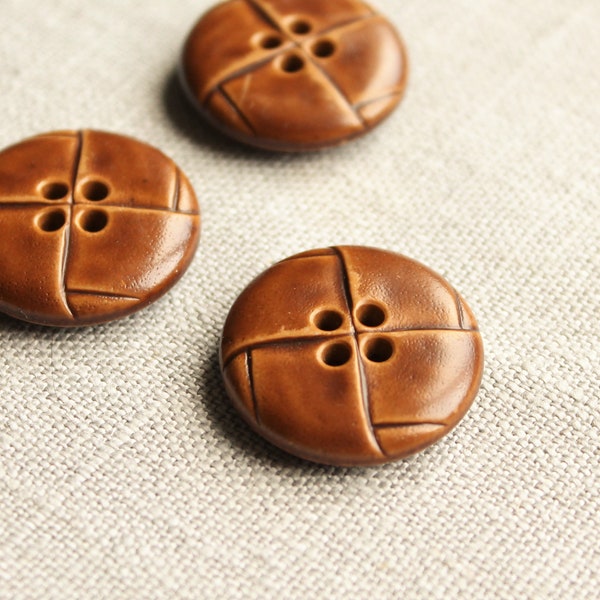 Brown Buttons - Etsy