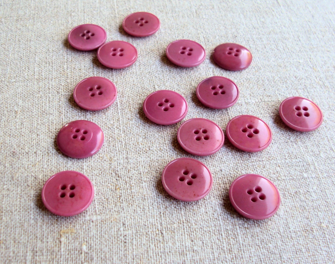 Vintage Pink Buttons, 11 Pcs - Etsy