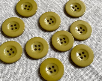 Vintage Lot of Olive Green Plastic Buttons Craft Supplies Green Buttons ...