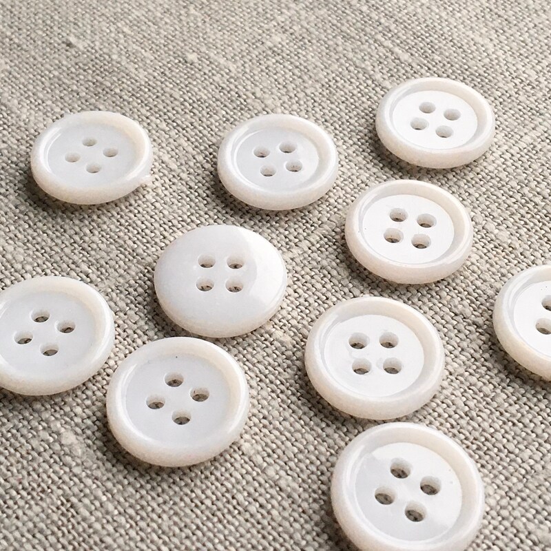 White Buttons - Etsy