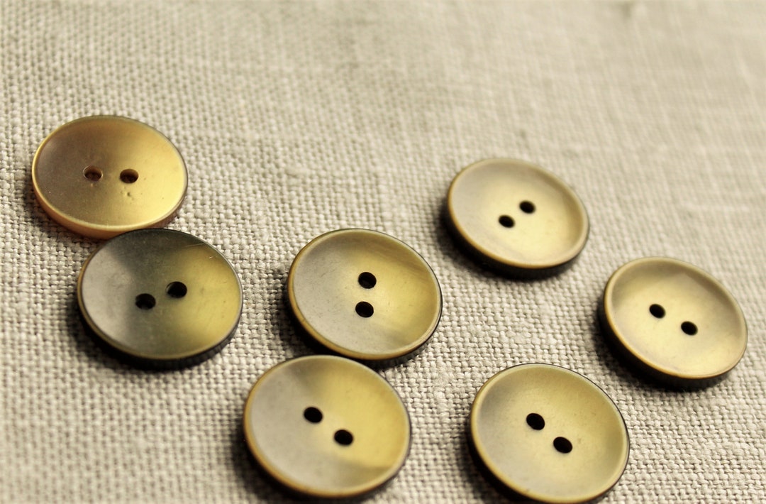 Vintage Olive Green Buttons - Etsy