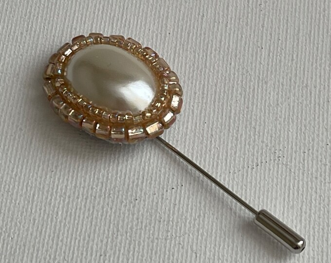 Classic Pearl Shawl Pin/stick Pin/brooch/pearl Brooch/ Pearl Stick - Etsy