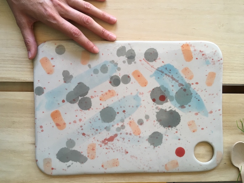 Ceramic Board Colorful Serving Board Rectangular Cheese Board Big ...