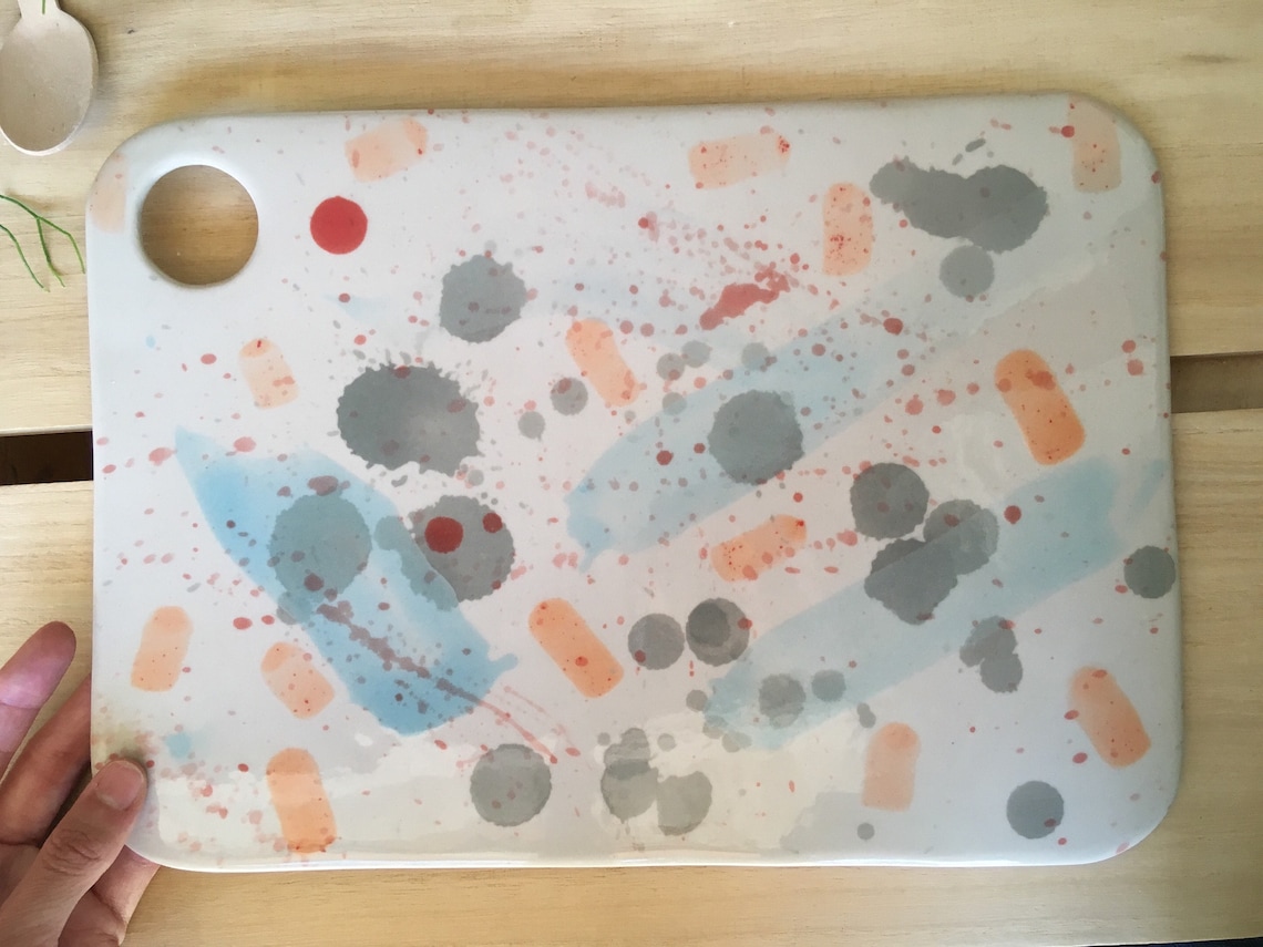 Ceramic Board Colorful Serving Board Rectangular Cheese Board Big ...
