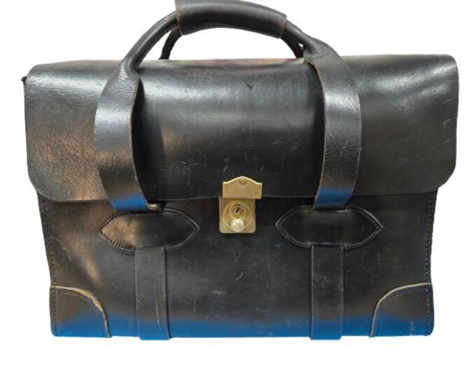 US Property Vtg Military Briefcase Leather Type VIII Class 1 Federal ...