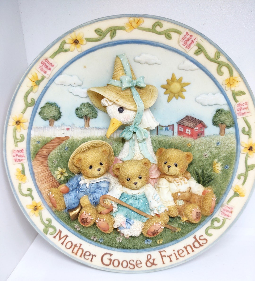 Mother Goose and Friends Cherished Teddies Nursery Rhymes Plate ...