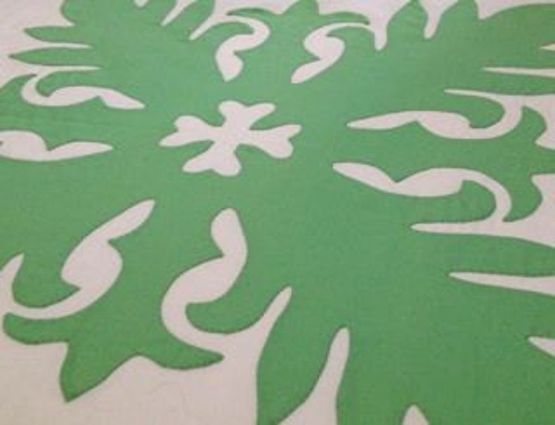 Hawaiian Quilt Pattern "ulu(bread Fruit) Leaf " 20 Inch X 20 Inch ...