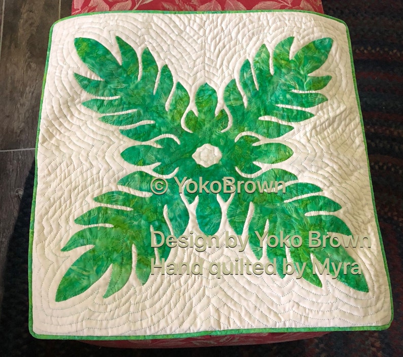 Hawaiian Quilt Pattern "lauae Fern " 20 Inch X 20 Inch - Etsy