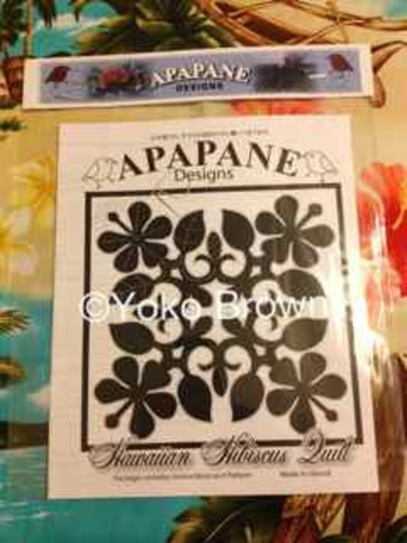 Hawaiian Quilt Pattern "hawaiian Hibiscus" 20 Inch X 20 Inch - Etsy