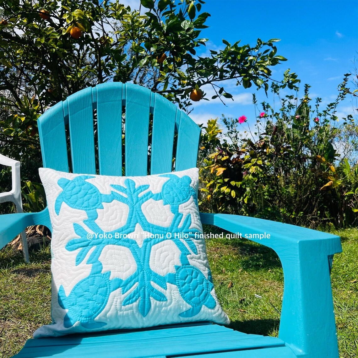PDF! Popular Pattern "honu O Hilo" Hawaiian Quilt Pattern - Etsy