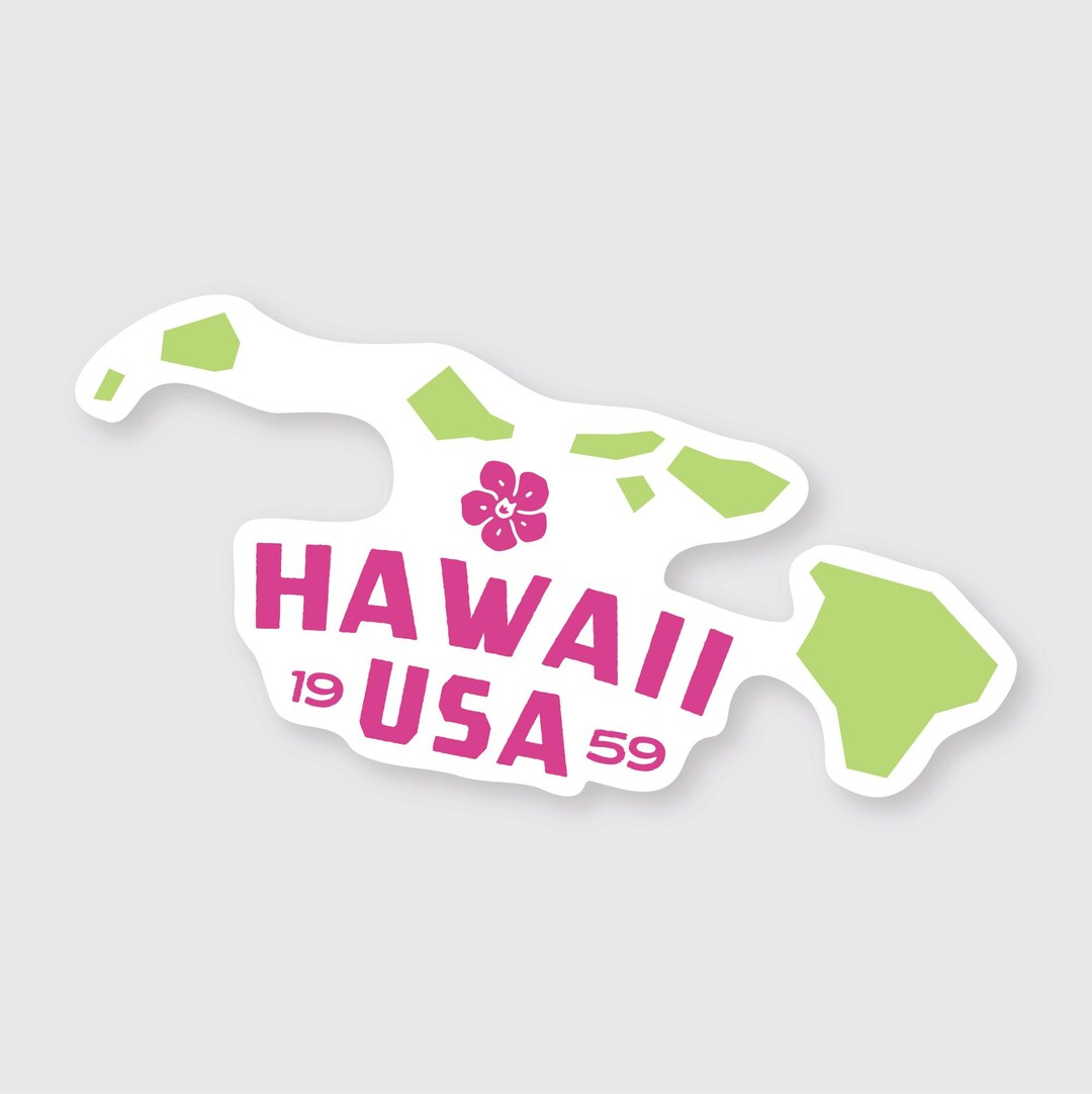 Hawaii Simple Sticker - Etsy