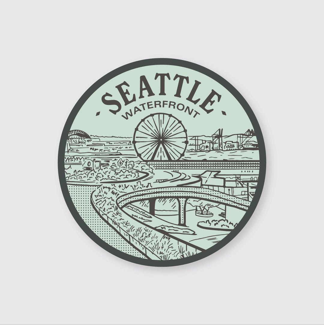 Seattle Waterfront Sticker - Etsy