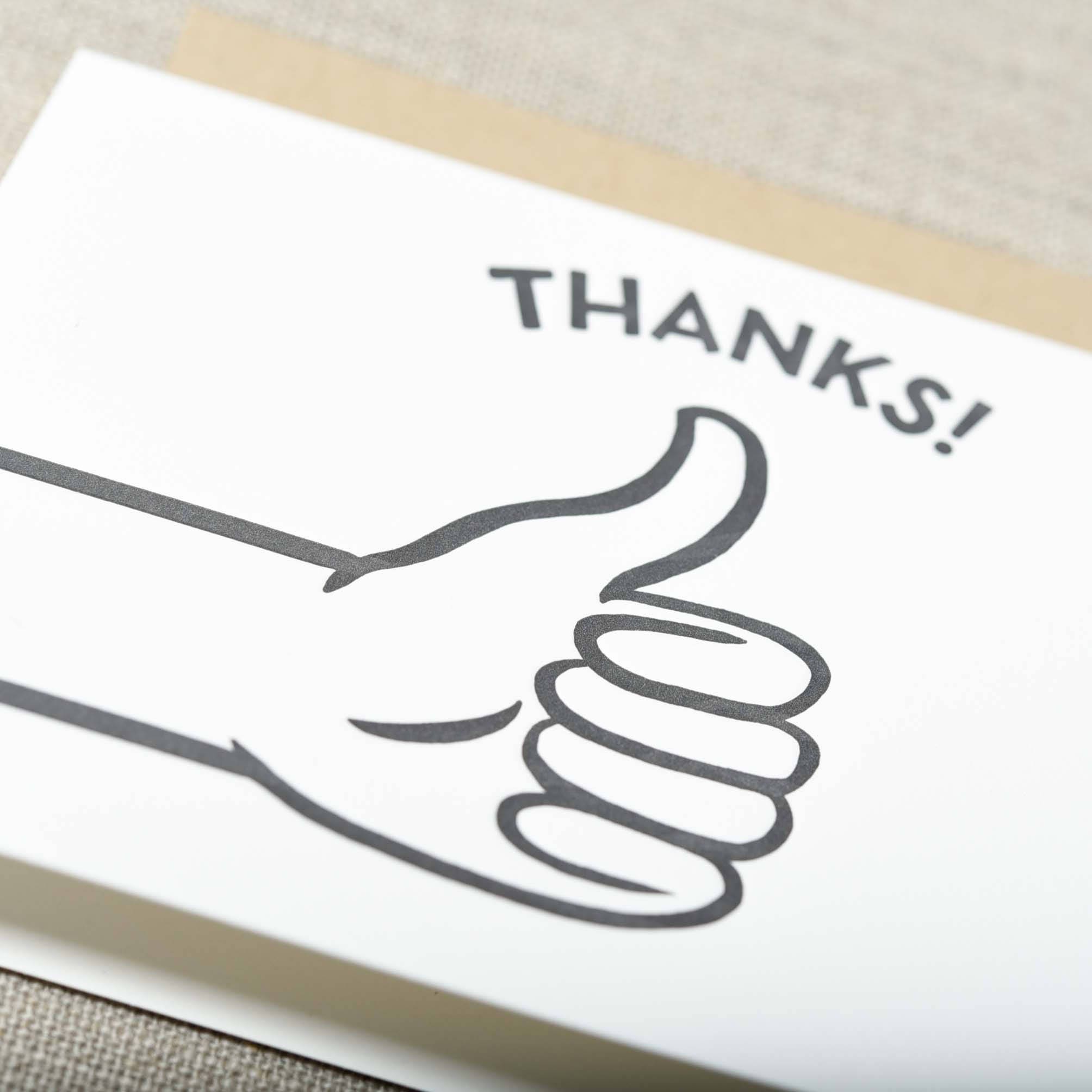 Paper & Party Supplies Thumbs Up letterpress card etna.com.pe