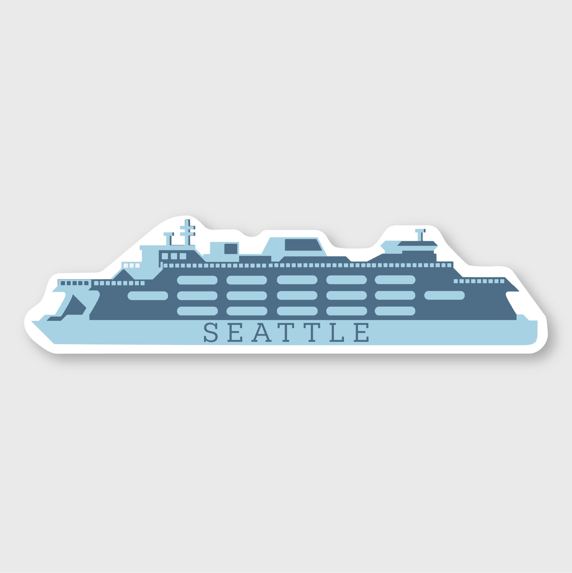 Seattle Ferry Sticker - Etsy