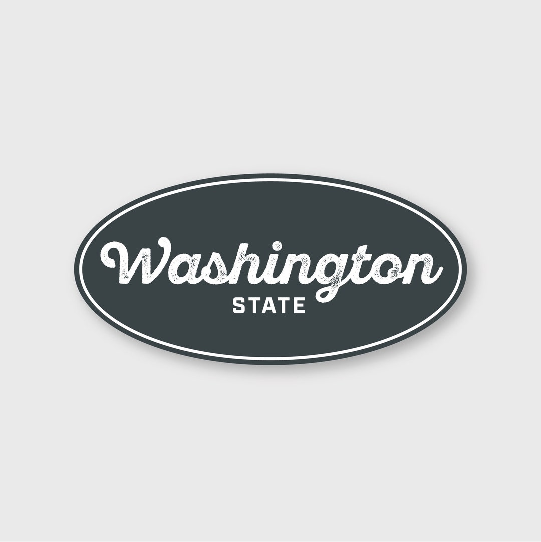 Washington State Rustic Sticker - Etsy