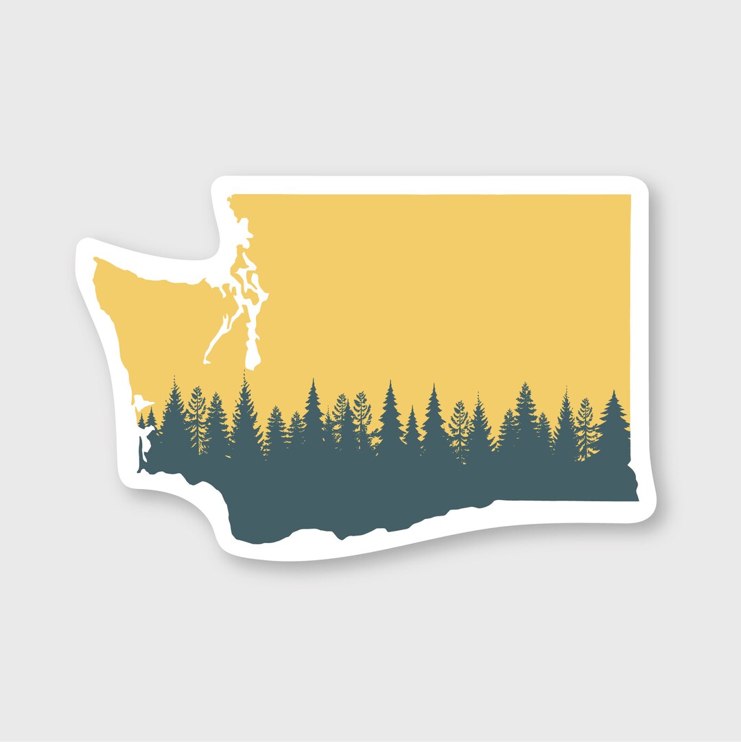 Washington State Trees Sticker - Etsy