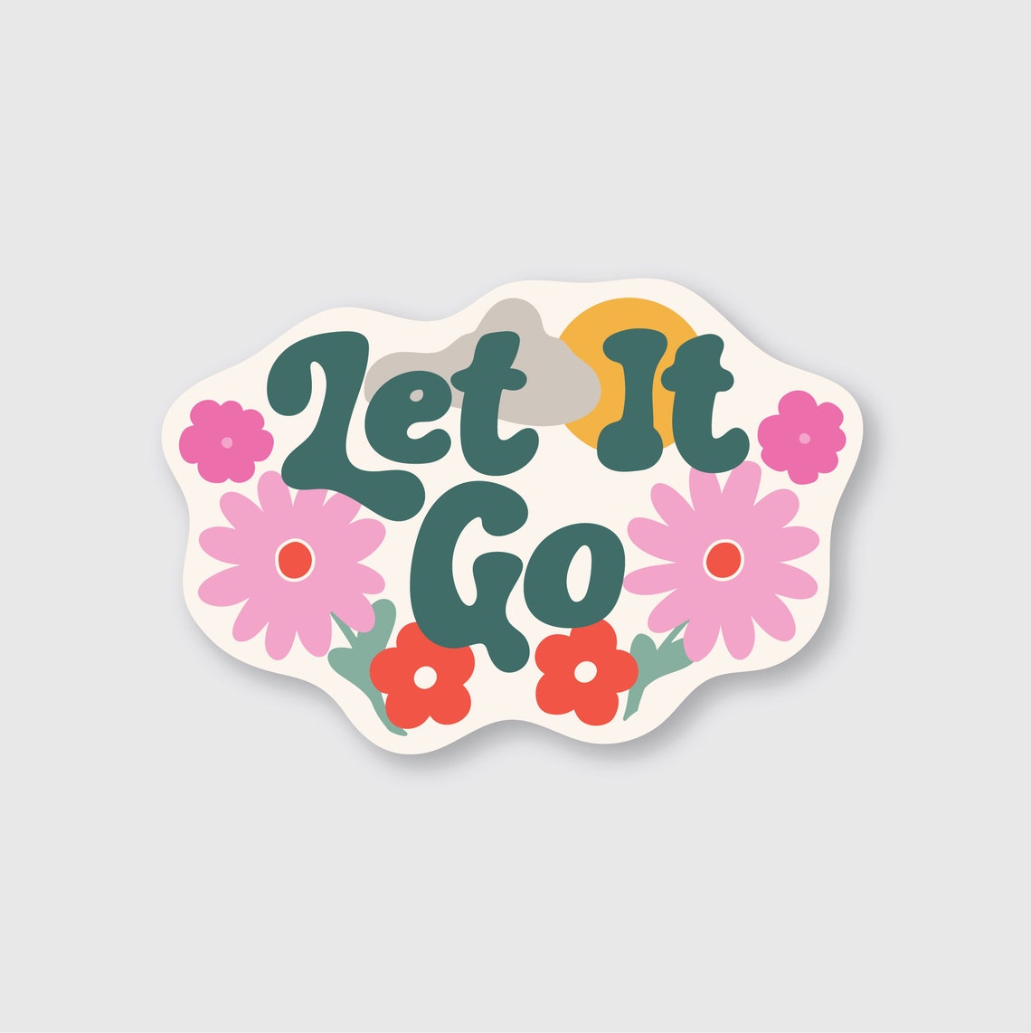 Let It Go Sticker - Etsy