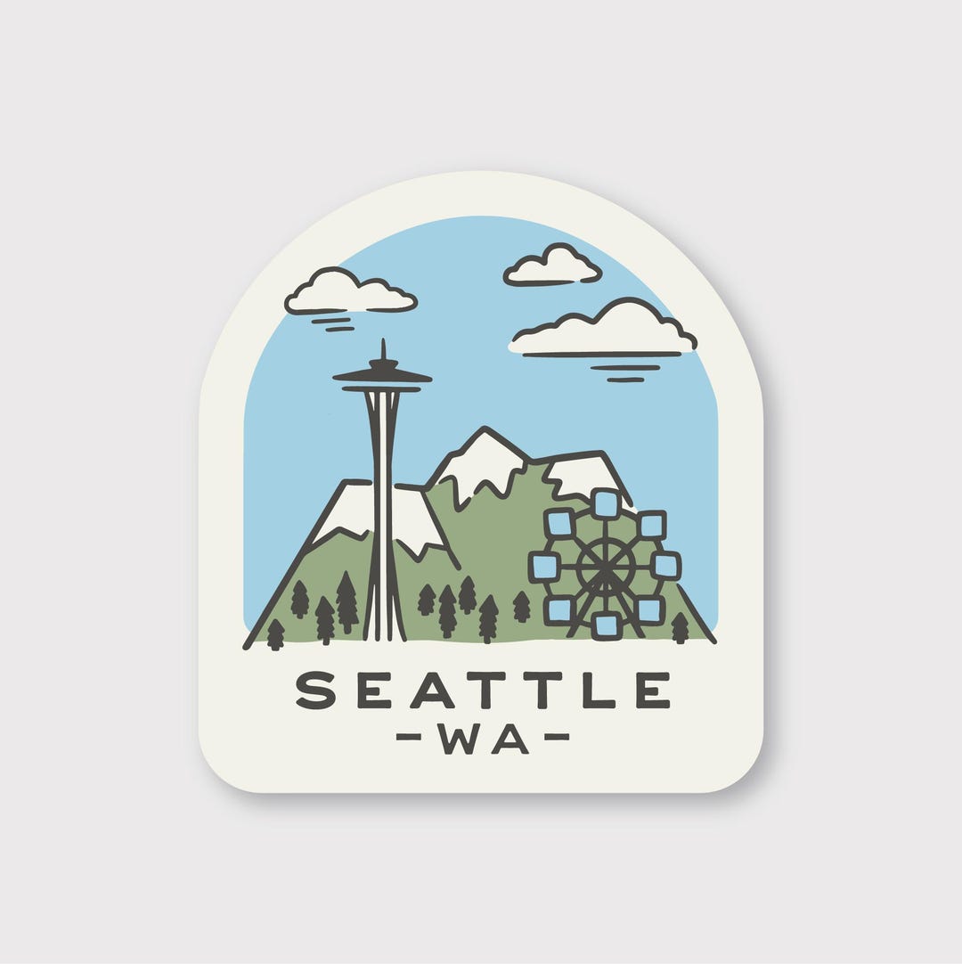 Seattle Doodle Sticker - Etsy