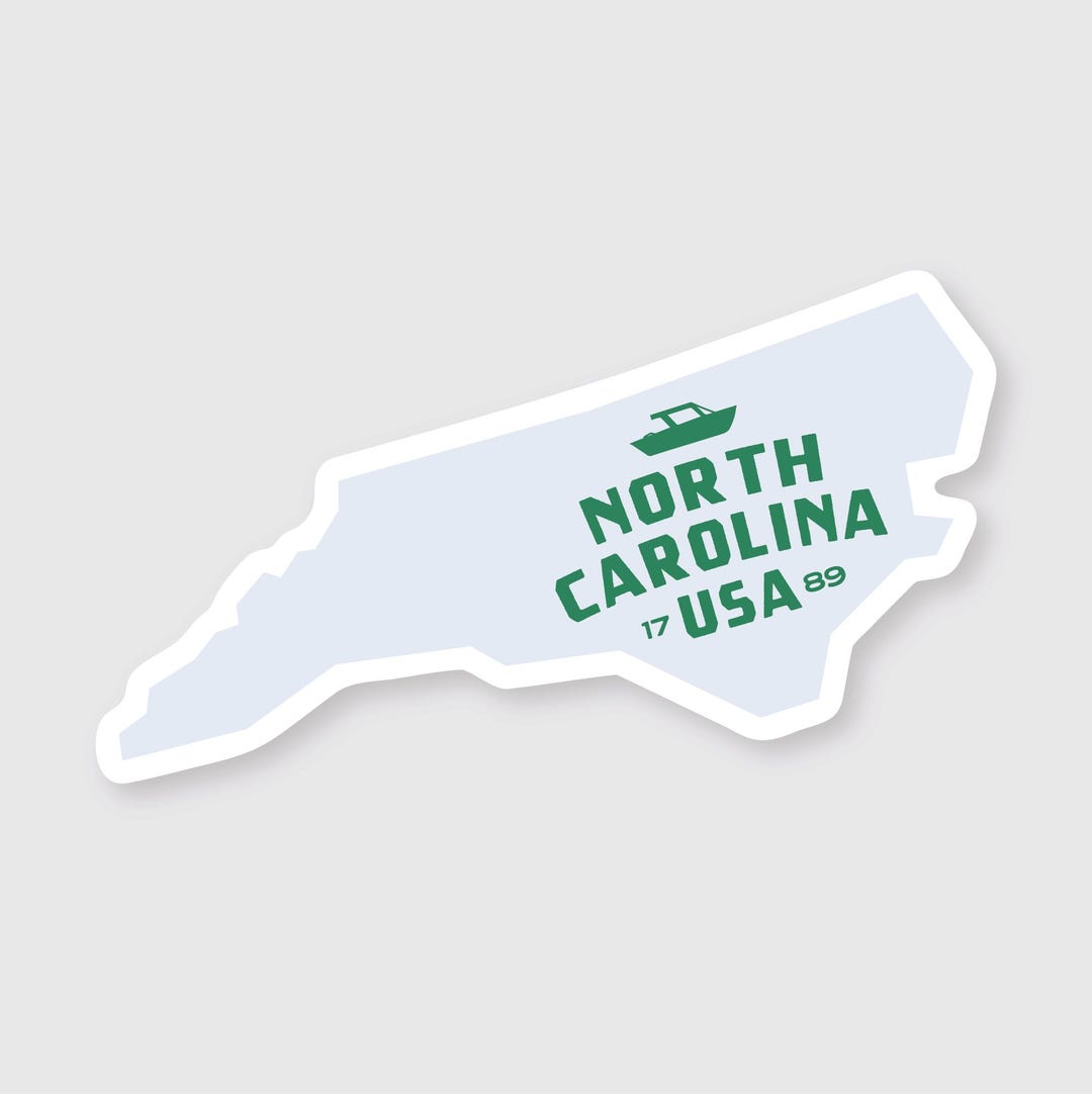North Carolina Simple Sticker - Etsy