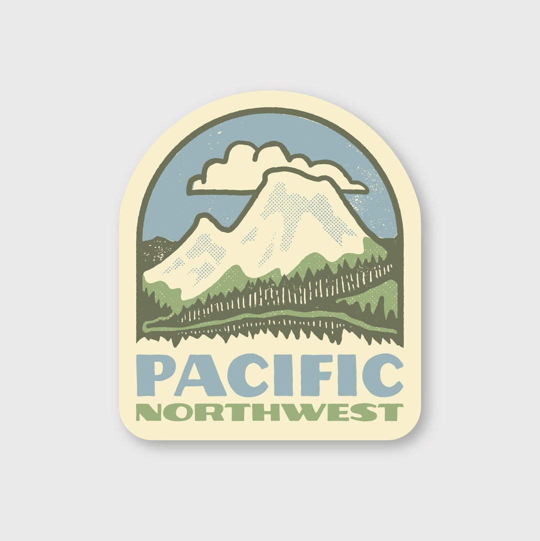 PNW Rainier Badge Sticker - Etsy