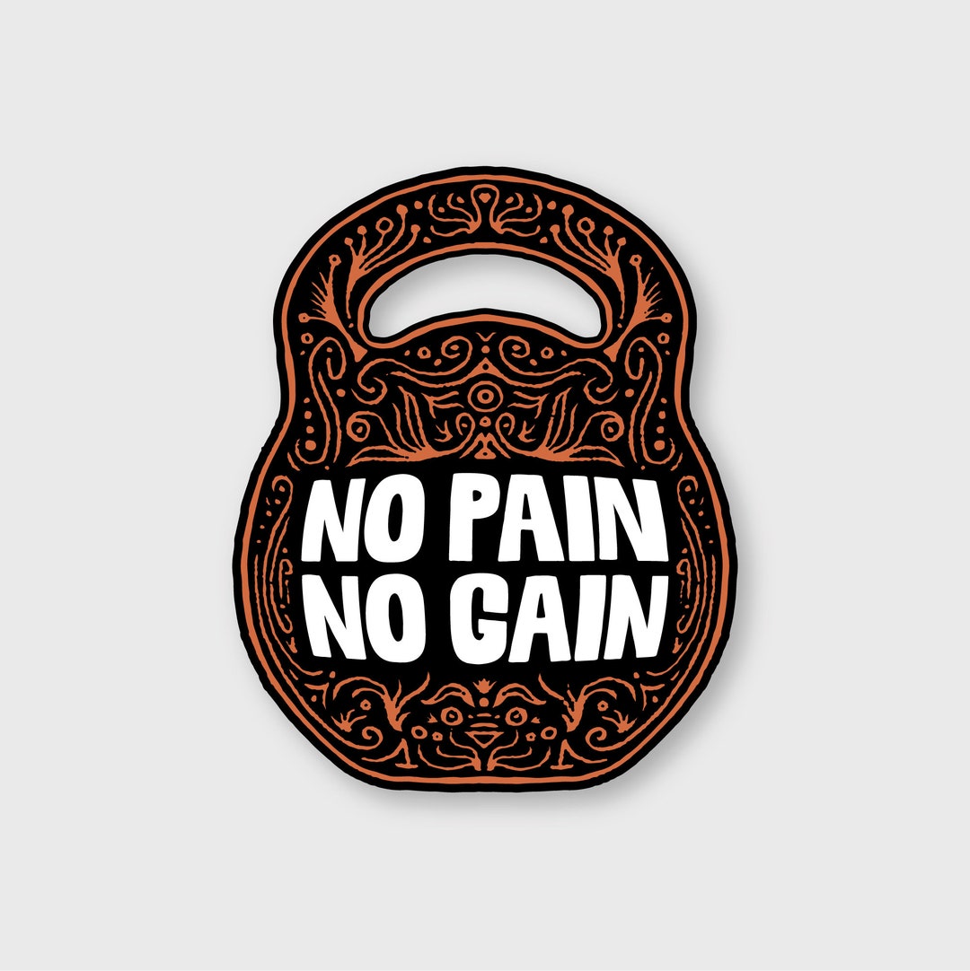 No Pain No Gain Sticker - Etsy