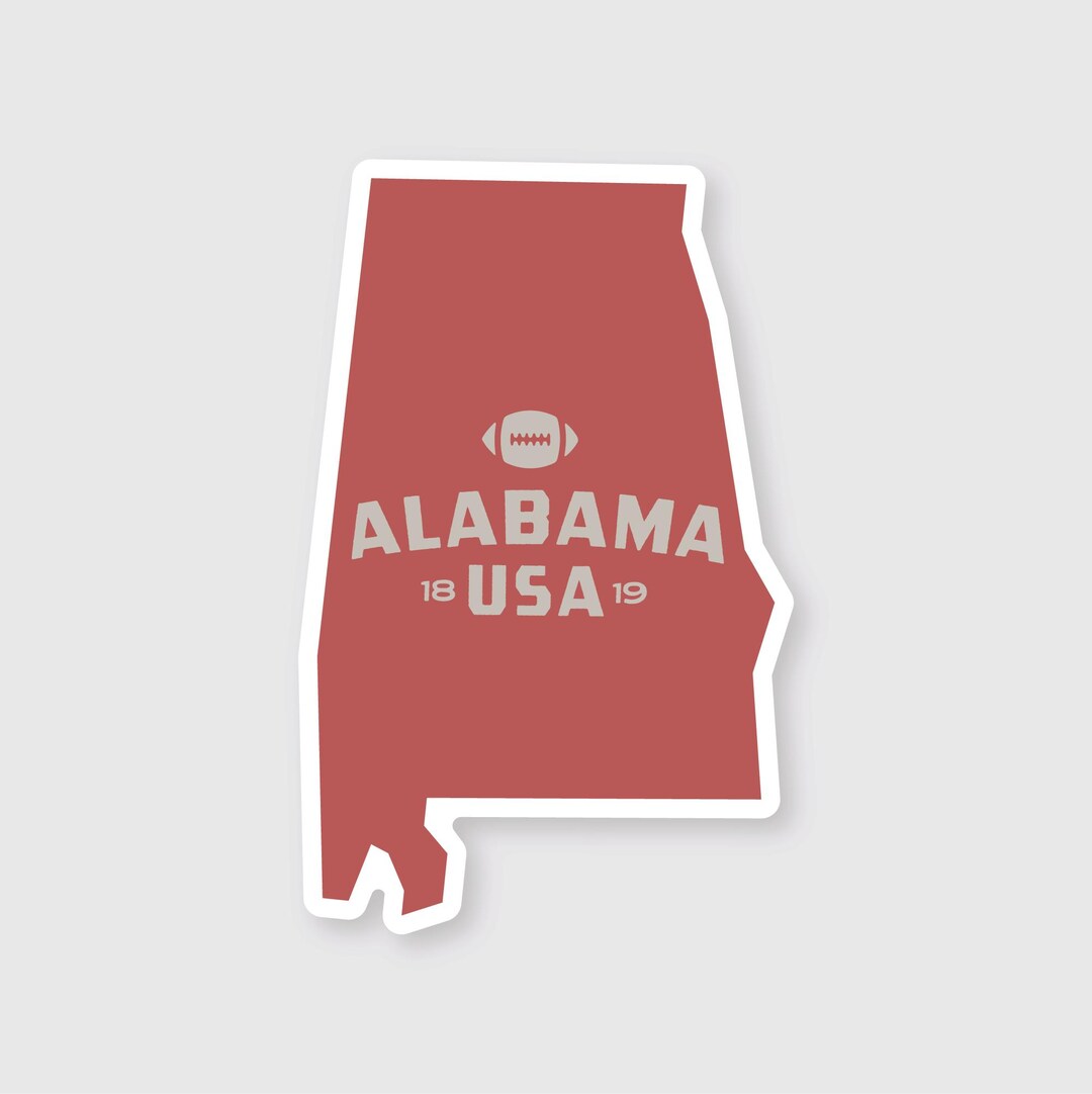 Alabama Simple State Sticker - Etsy