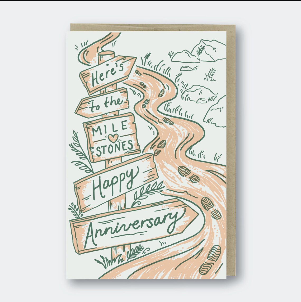 Milestones Anniversary Letterpress Greeting Card - Etsy