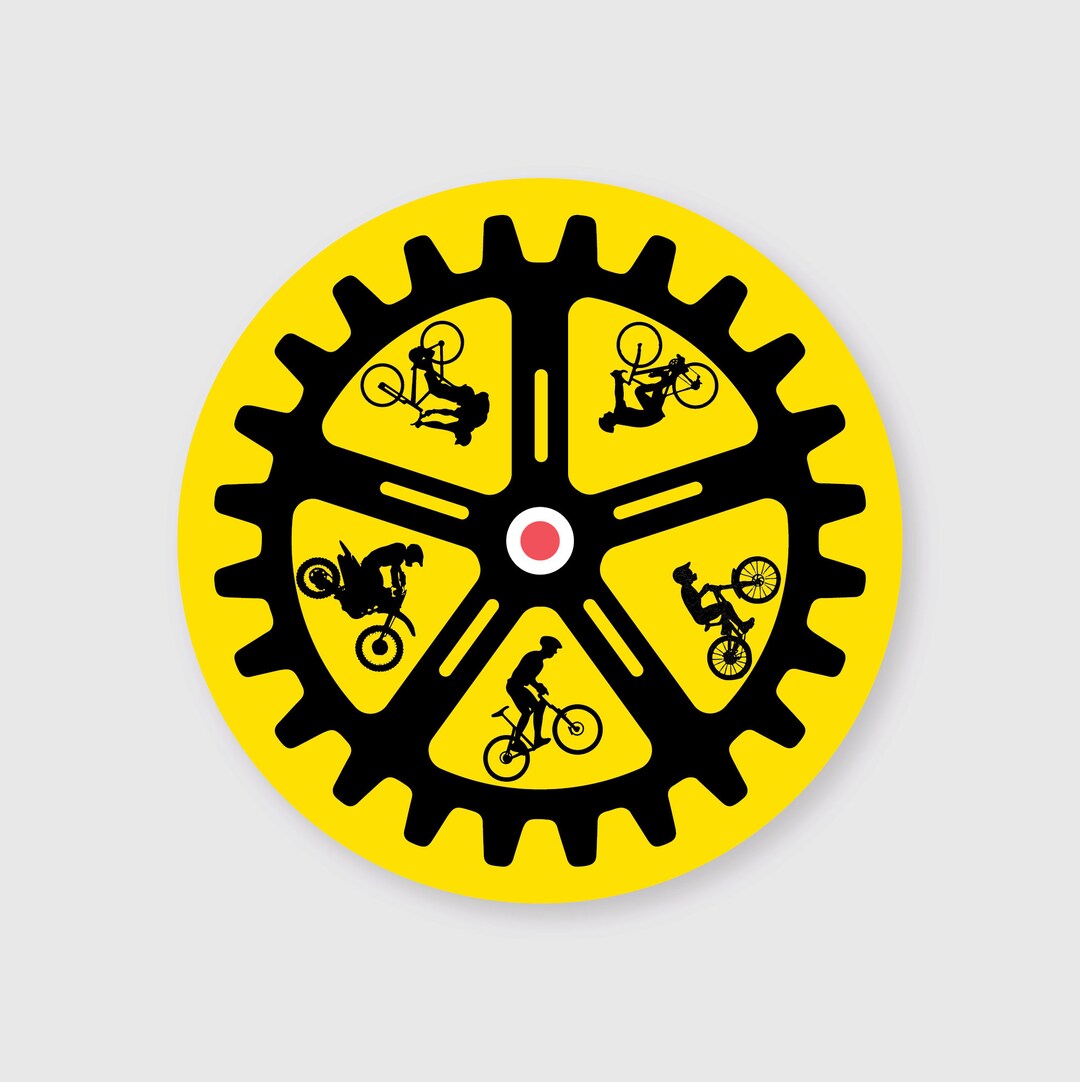 Bike Cog Sticker - Etsy