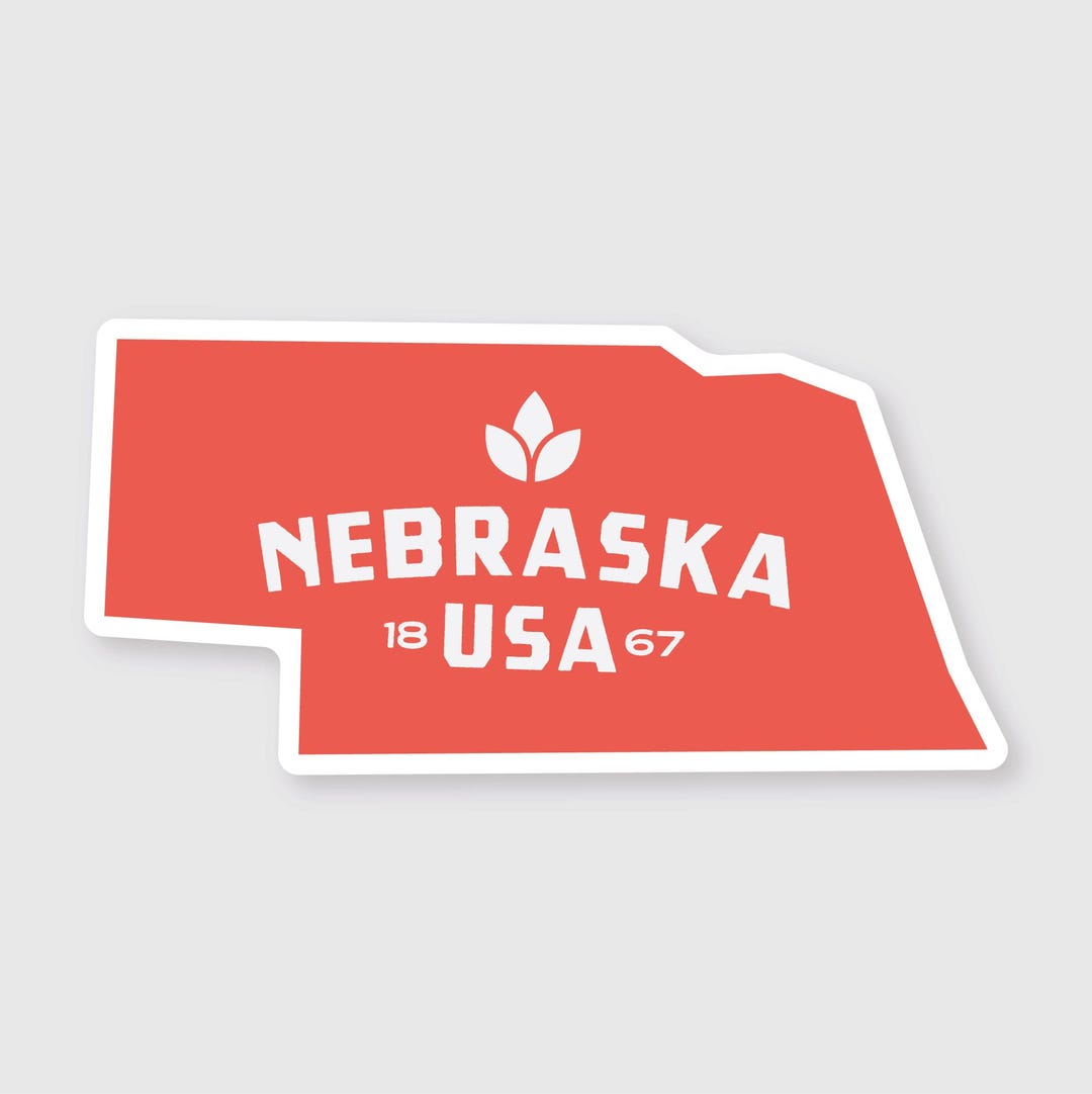 Nebraska Simple Sticker - Etsy