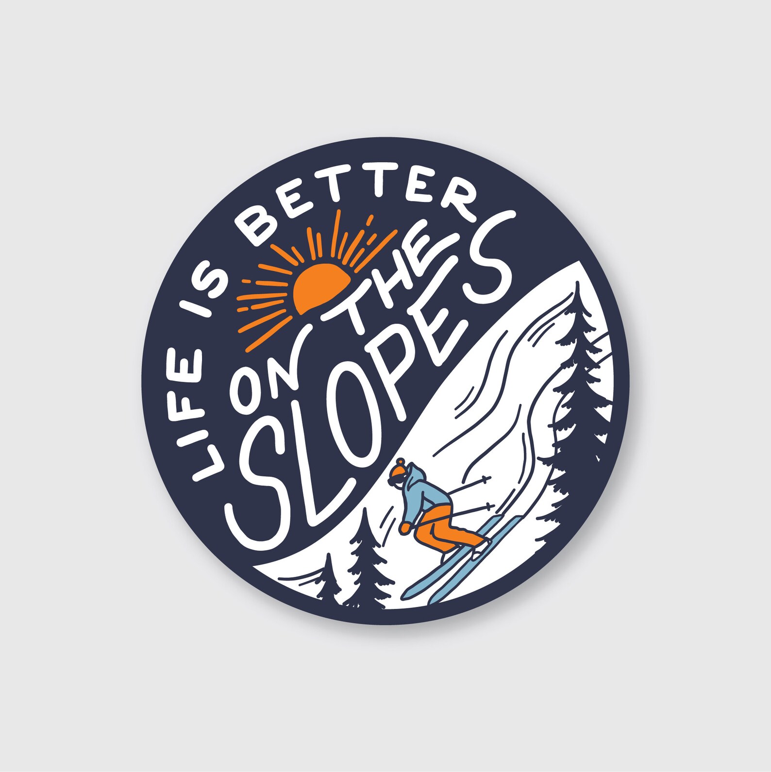 On the Slopes Sticker - Etsy