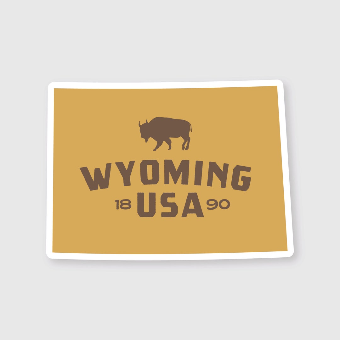 Wyoming Simple Sticker - Etsy