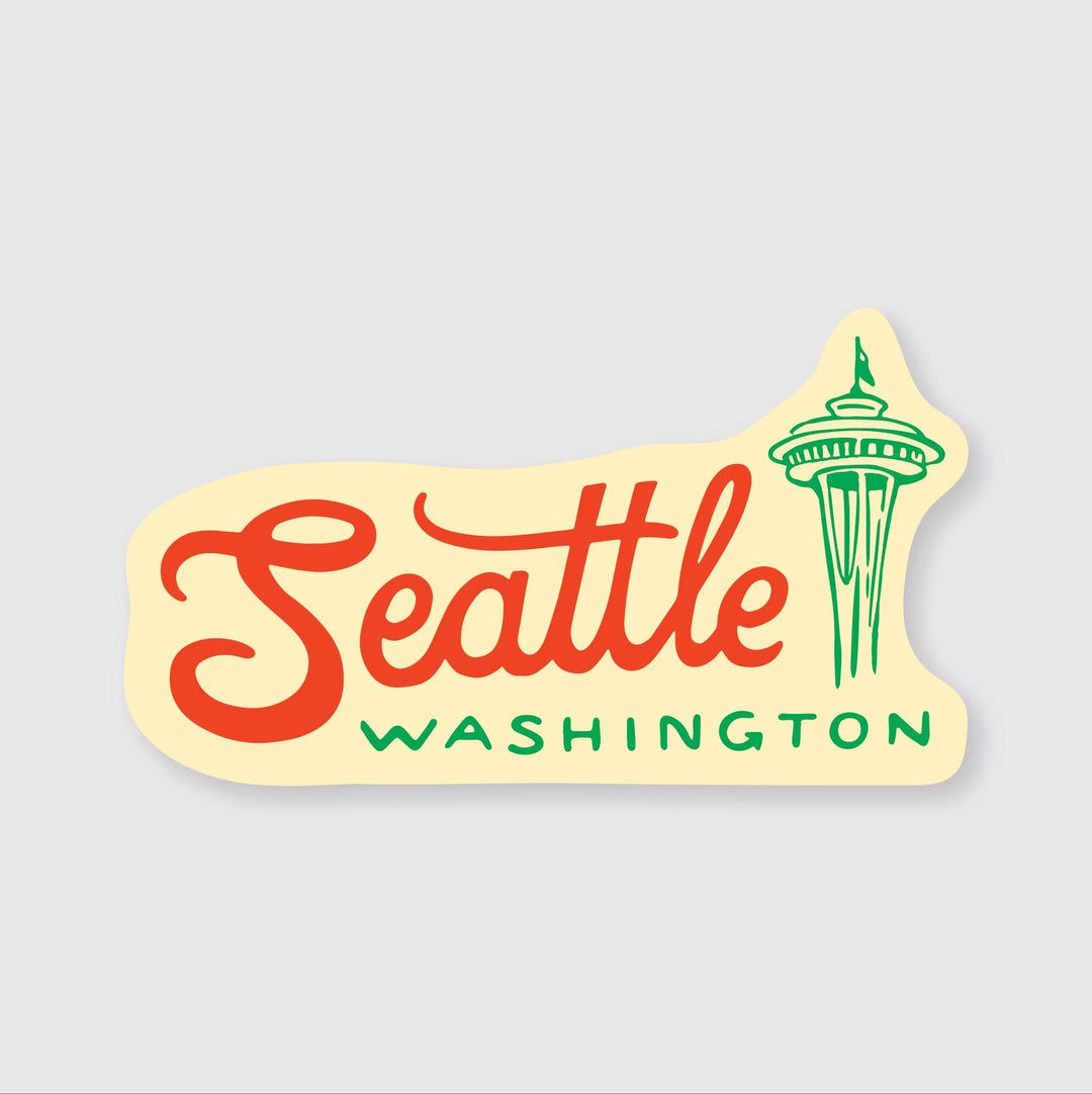 Seattle Retro Sticker - Etsy