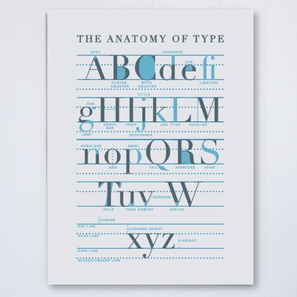 Typeface Poster - Etsy