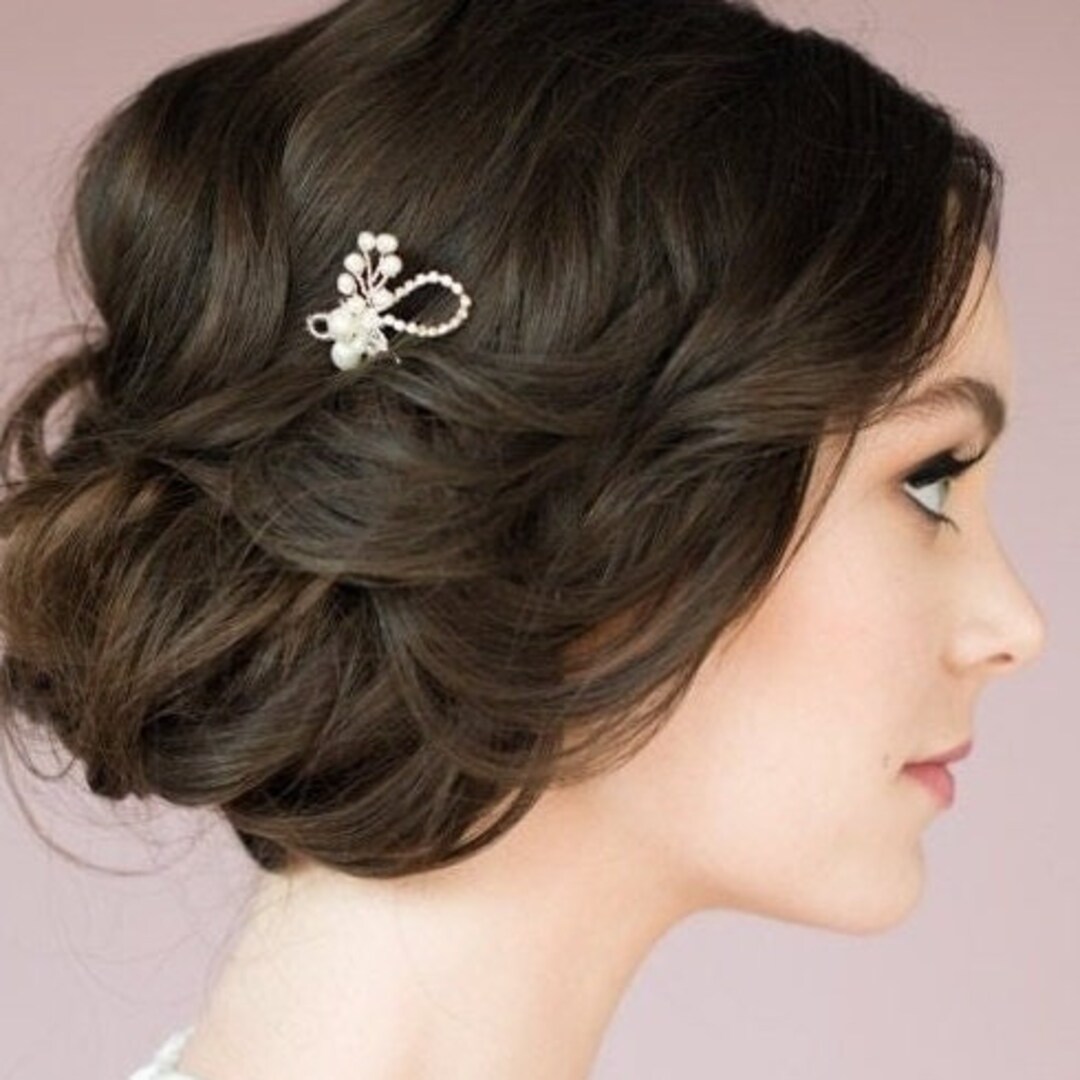 Crystal Hair Pin Bridal Hair Pins Silver Hair Pin Gold Pearl Hair