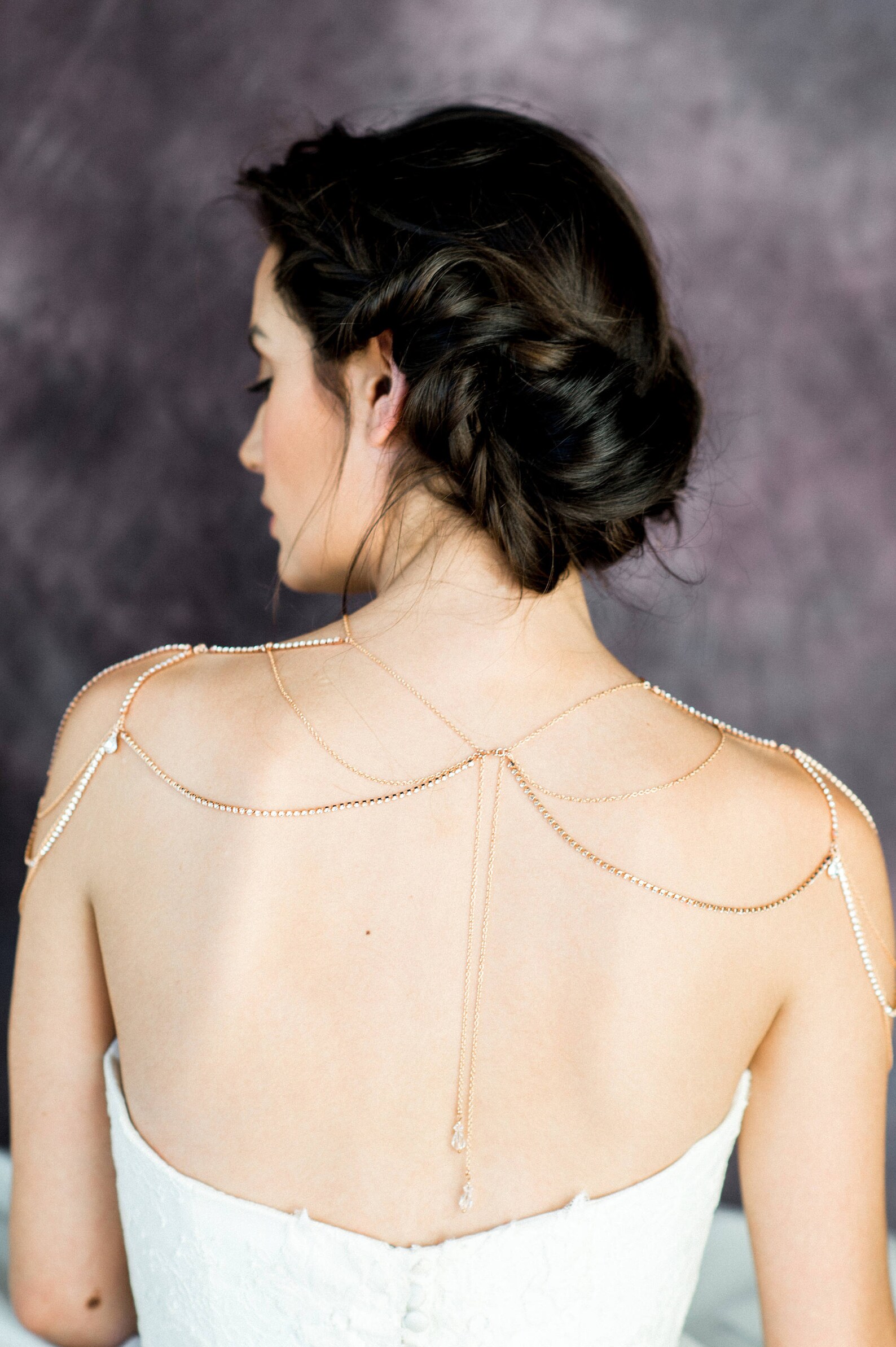 Gold Crystal Shoulder Necklace Rose Gold Shoulder Jewelry - Etsy Canada