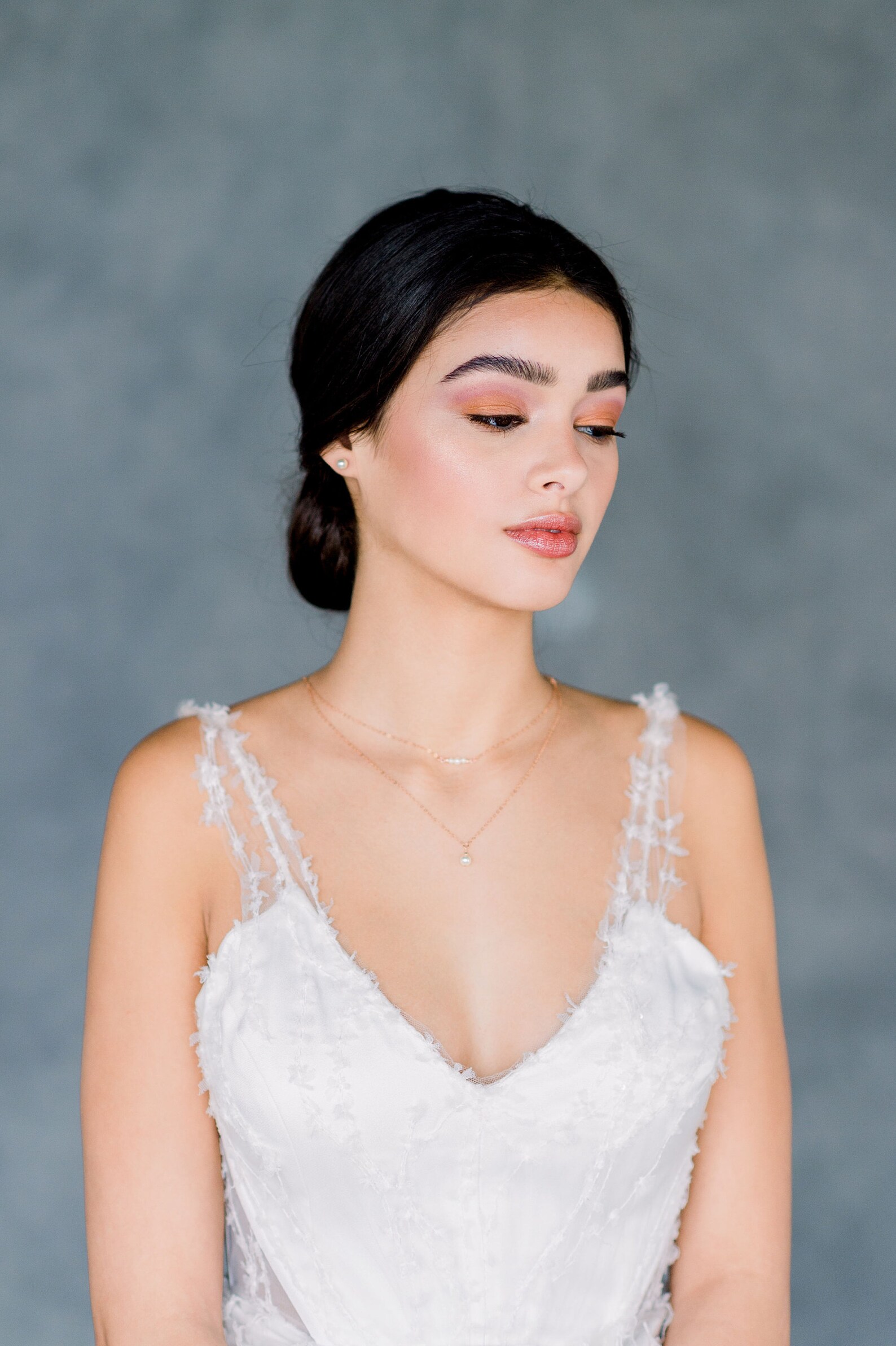 Minimal Pearl Open Back Necklace Silver Tiered Back Drop | Etsy