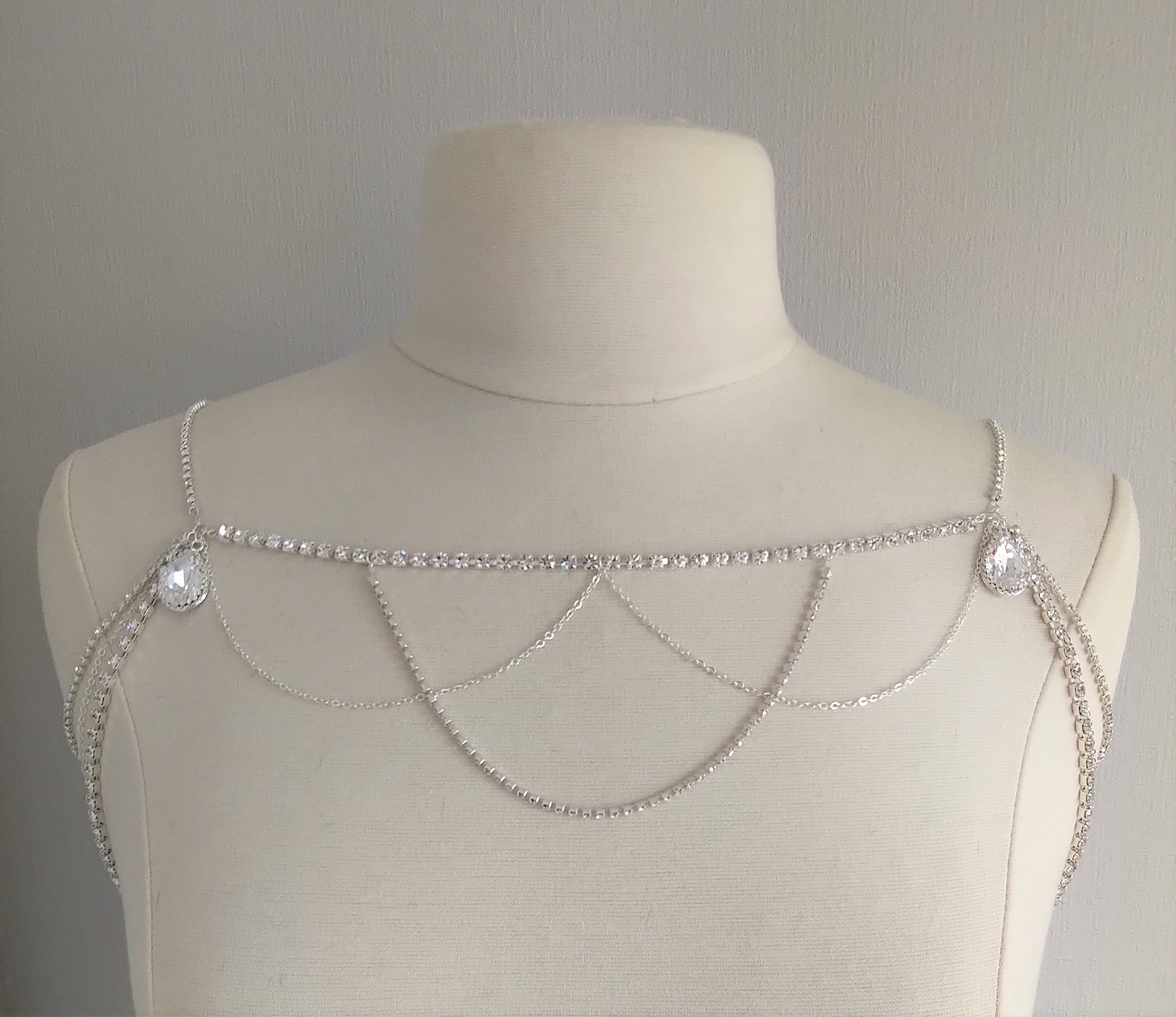 Rose Gold Shoulder Necklace Gold Shoulder Piece Silver | Etsy