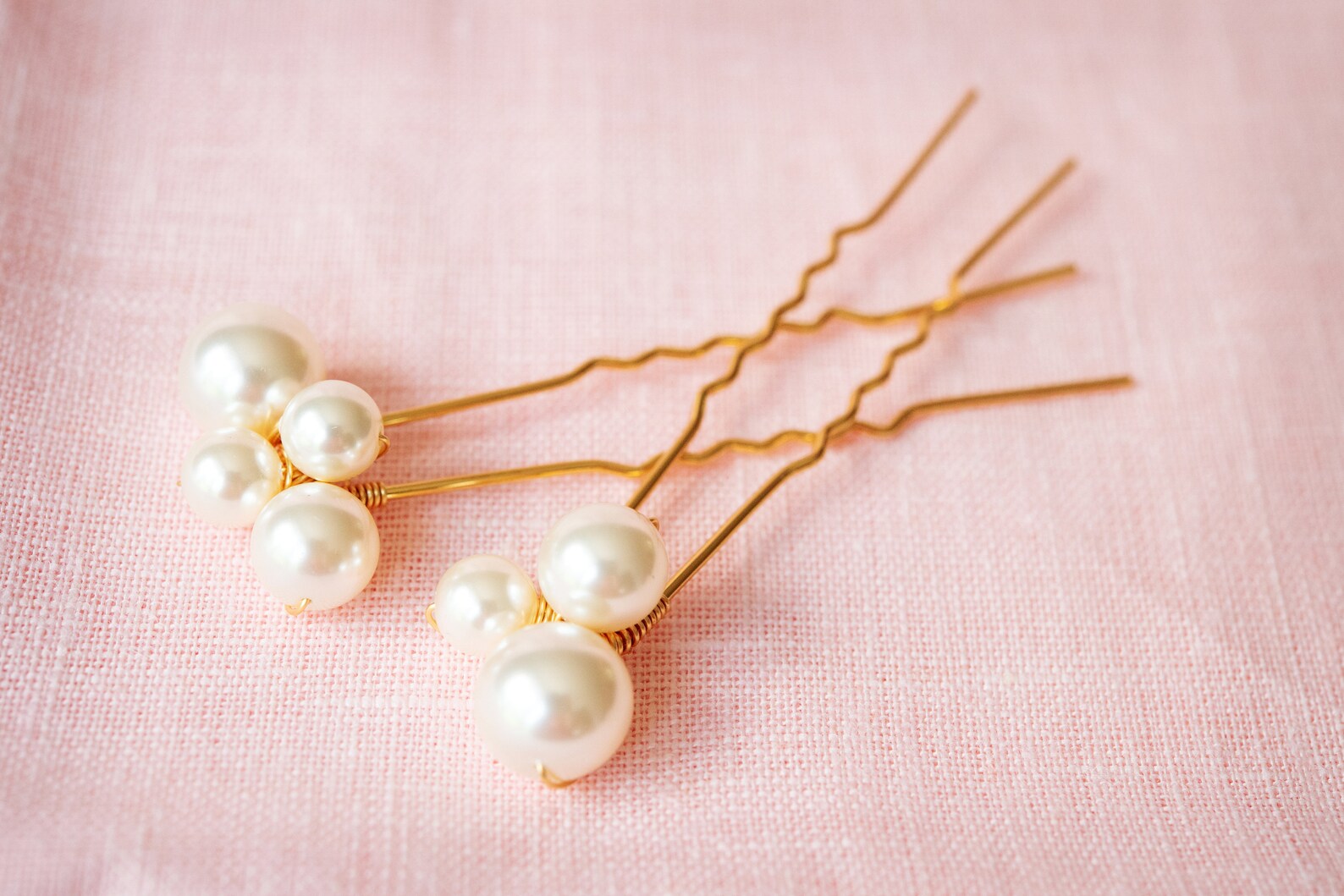 Large Ivory Pearl Hair Pins White Pearl Cluster Hairpins | Etsy