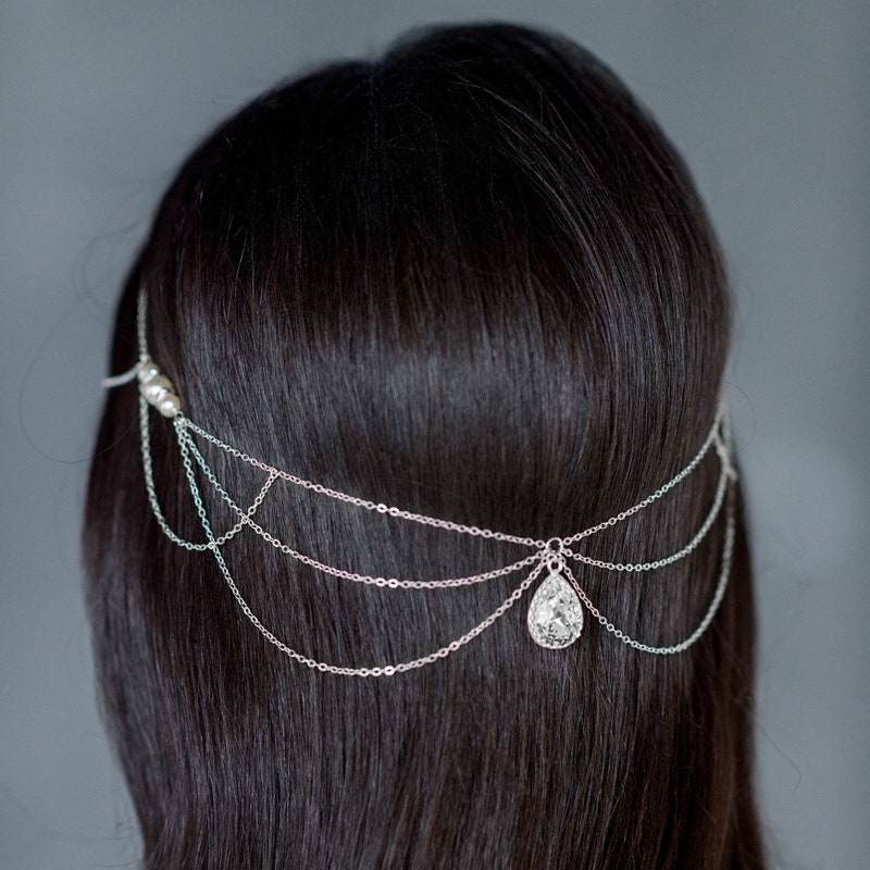 Bridal Hair Chain - Etsy