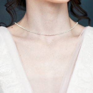 Silver Back Necklace, Rhinestone Back Jewelry, Tiered Necklace, Back ...