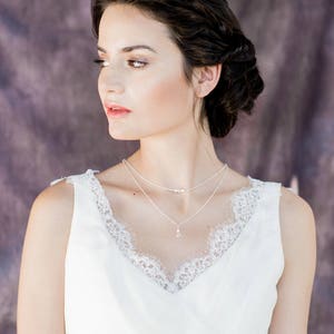 Silver Back Necklace, Y Drop Back Chain, Crystal Back Chain, Boho Body ...