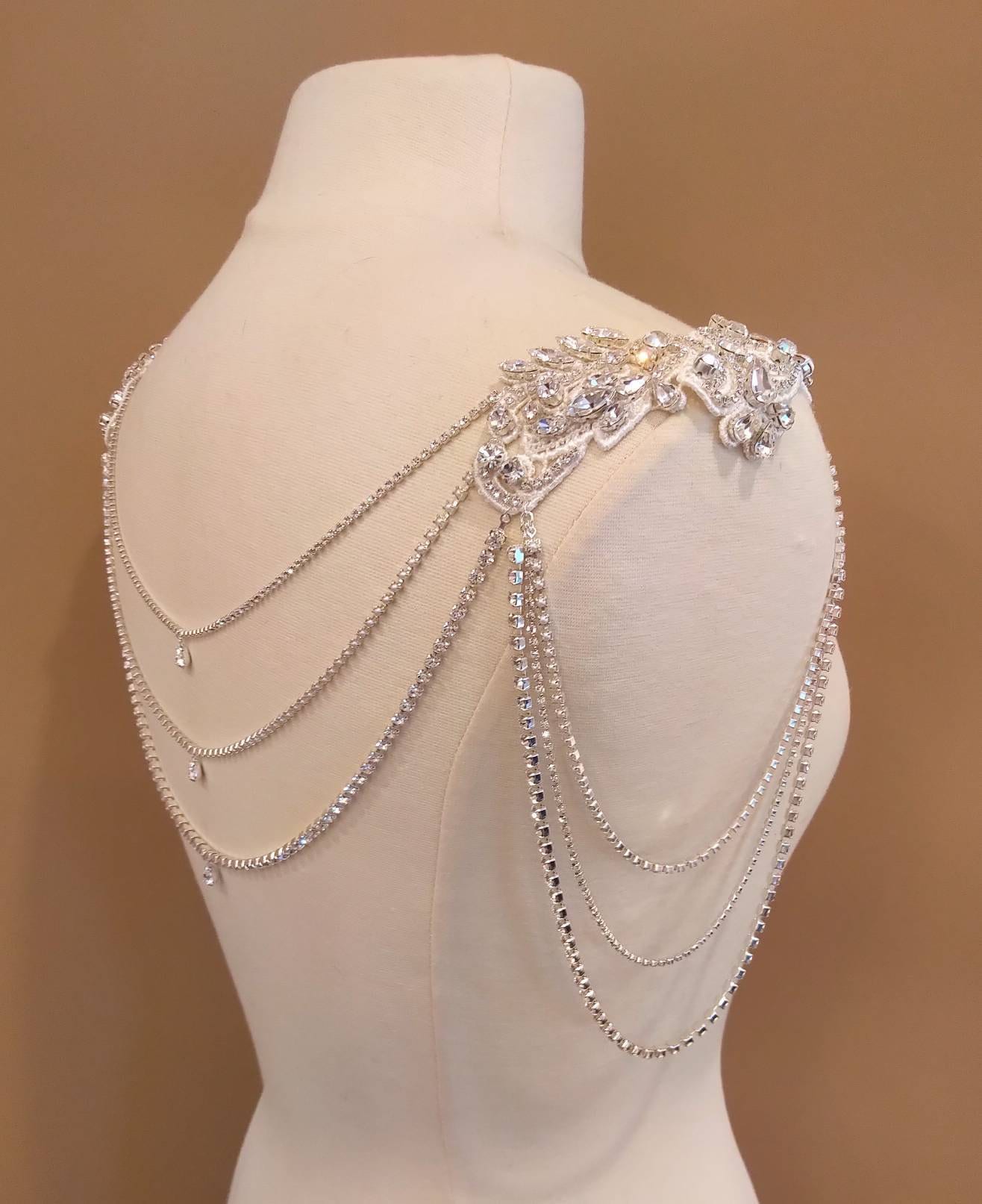 Bridal Shoulder Jewelry Boho Body Chain Lace Shoulder | Etsy