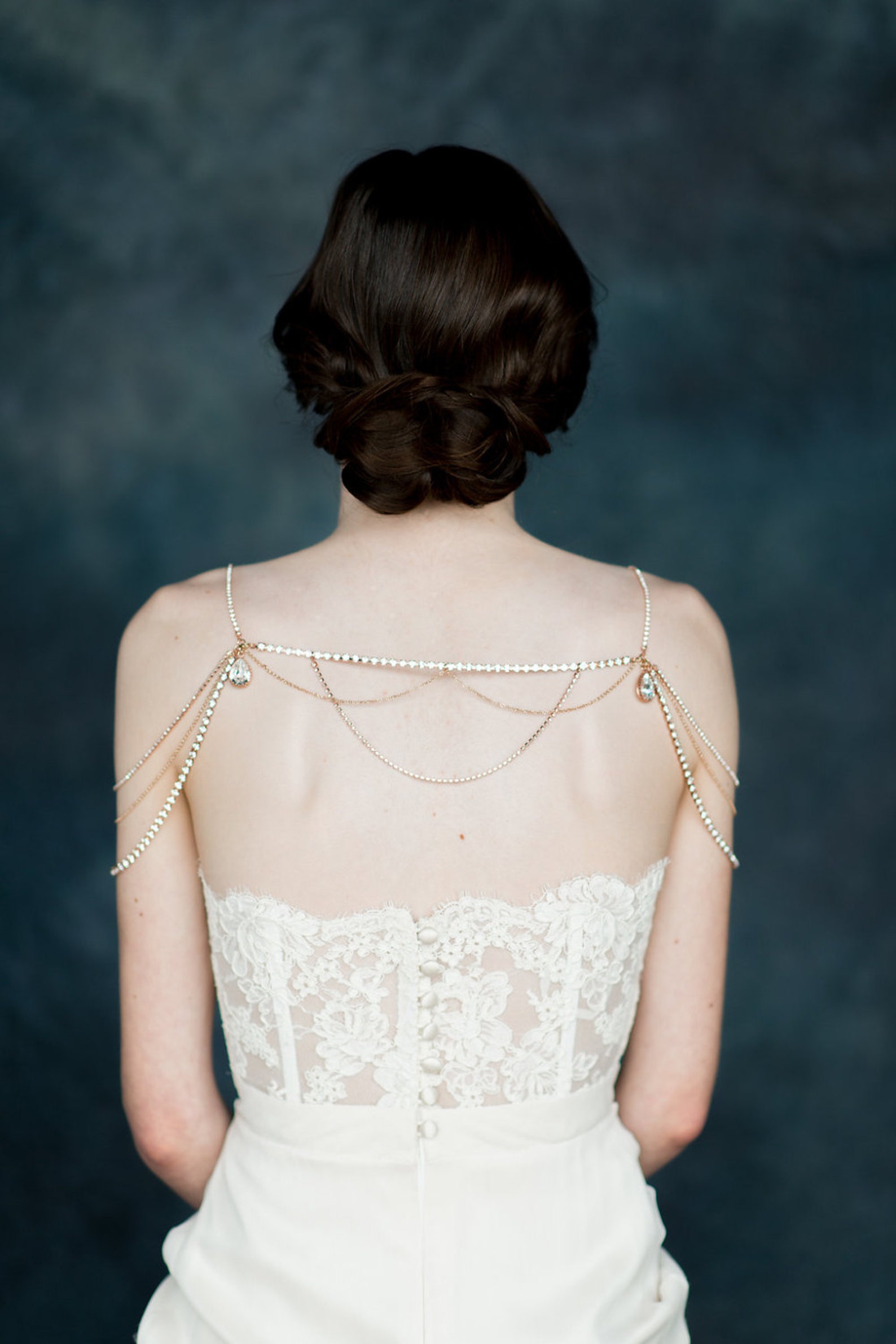 Rose Gold Shoulder Necklace Gold Shoulder Piece Silver - Etsy