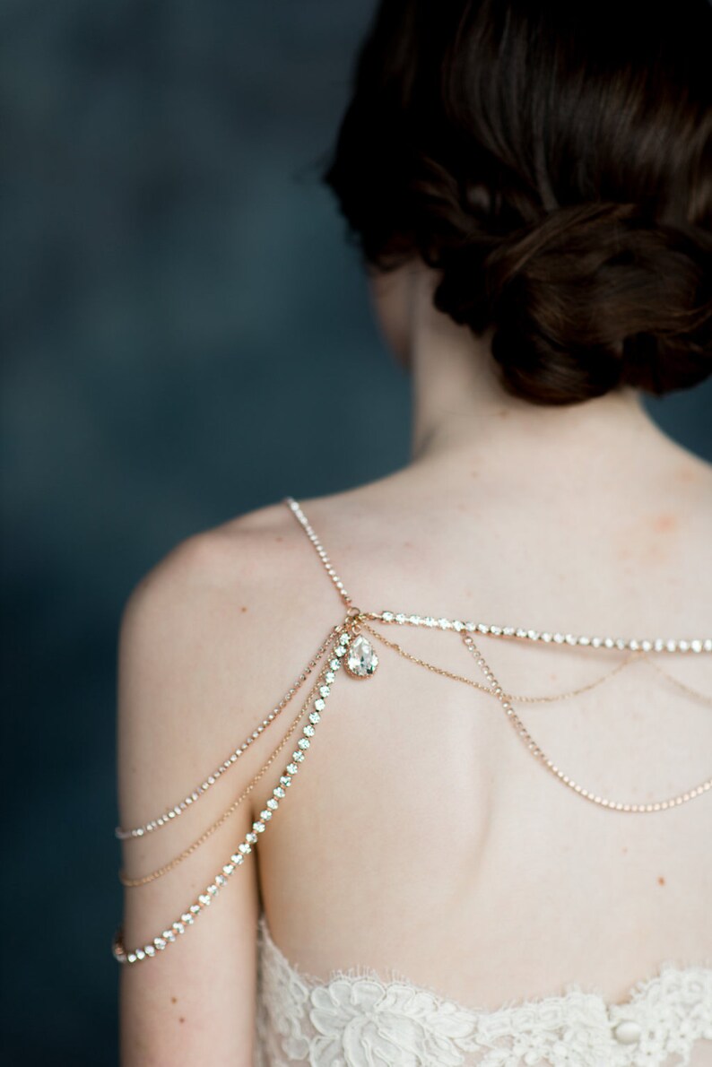 Rose Gold Shoulder Necklace Gold Shoulder Piece Silver - Etsy