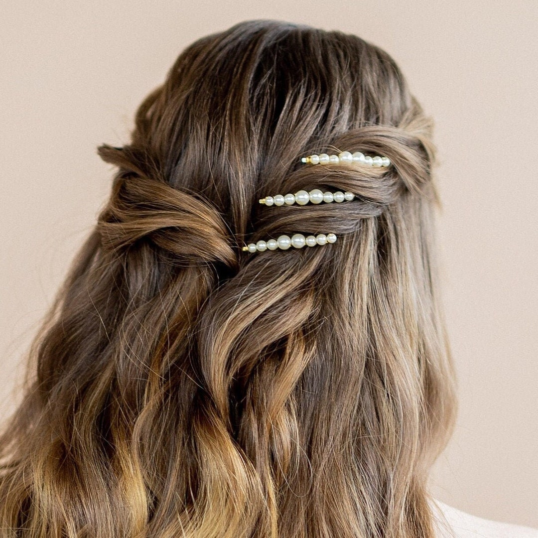 Pearl Bobby Pin Set: Bridal Hair Accessories - SAWYER - Etsy