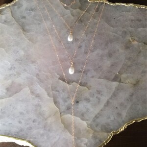 Gold Pearl Back Necklace, Tiered Back Jewelry, Pendant Back Drop ...