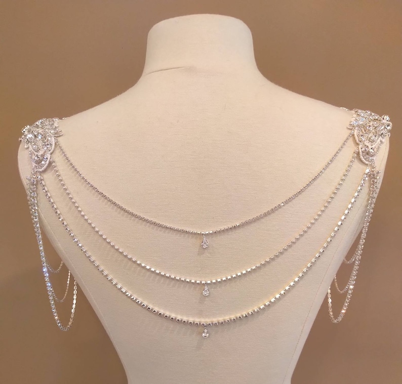 Bridal Shoulder Jewelry Boho Body Chain Lace Shoulder | Etsy