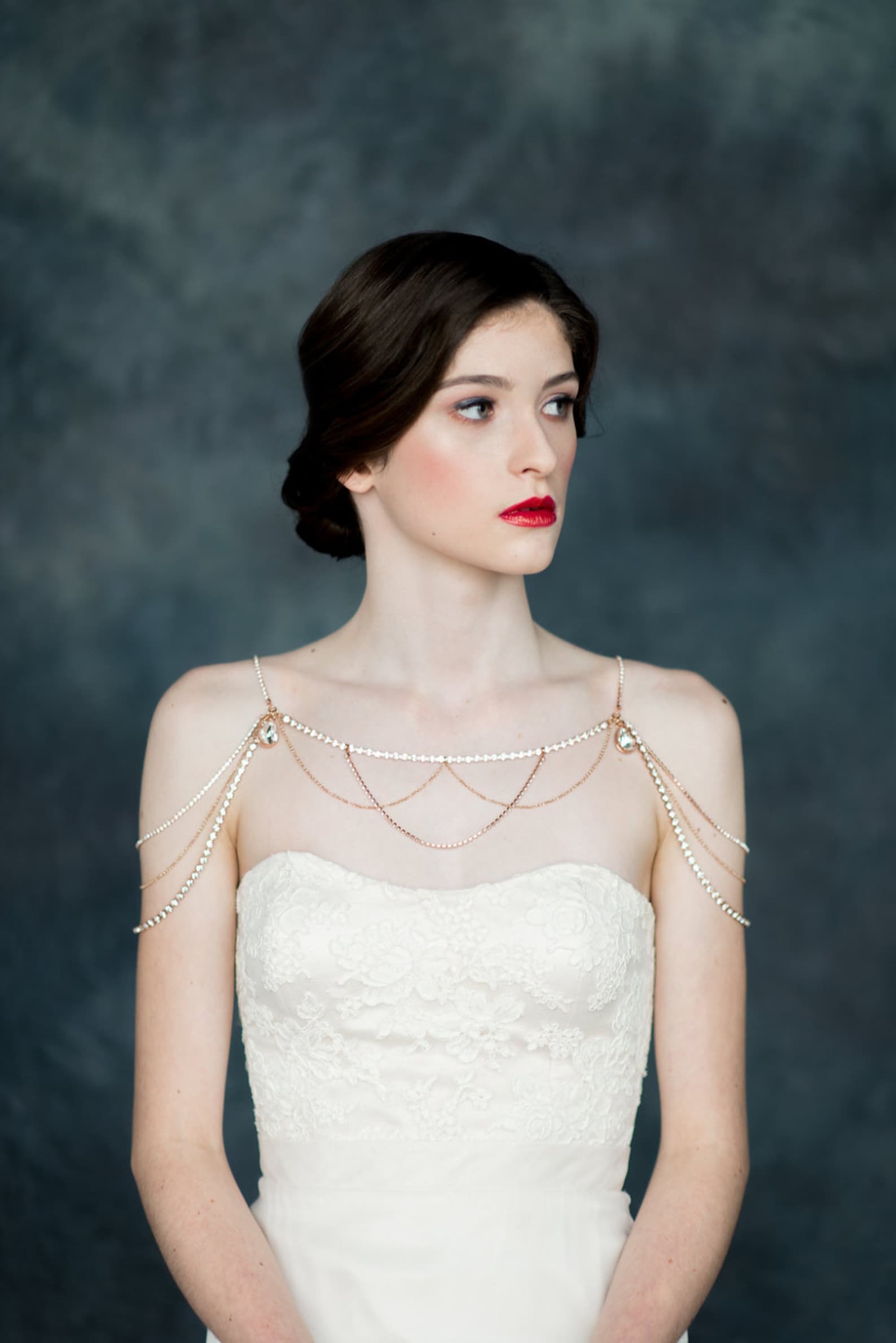 Rose Gold Shoulder Necklace Gold Shoulder Piece Silver - Etsy
