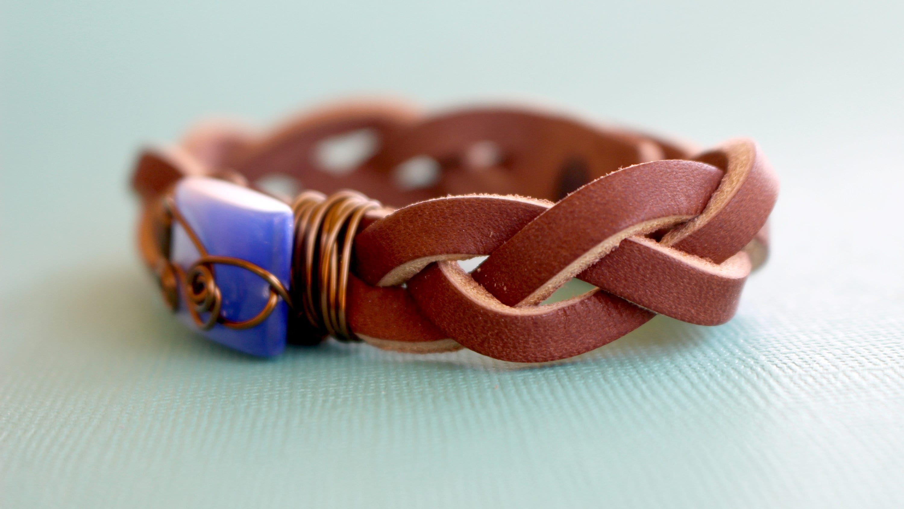 Pulsera de cuero-Pulsera de cuero trenzado-Pulsera de la amistad ...