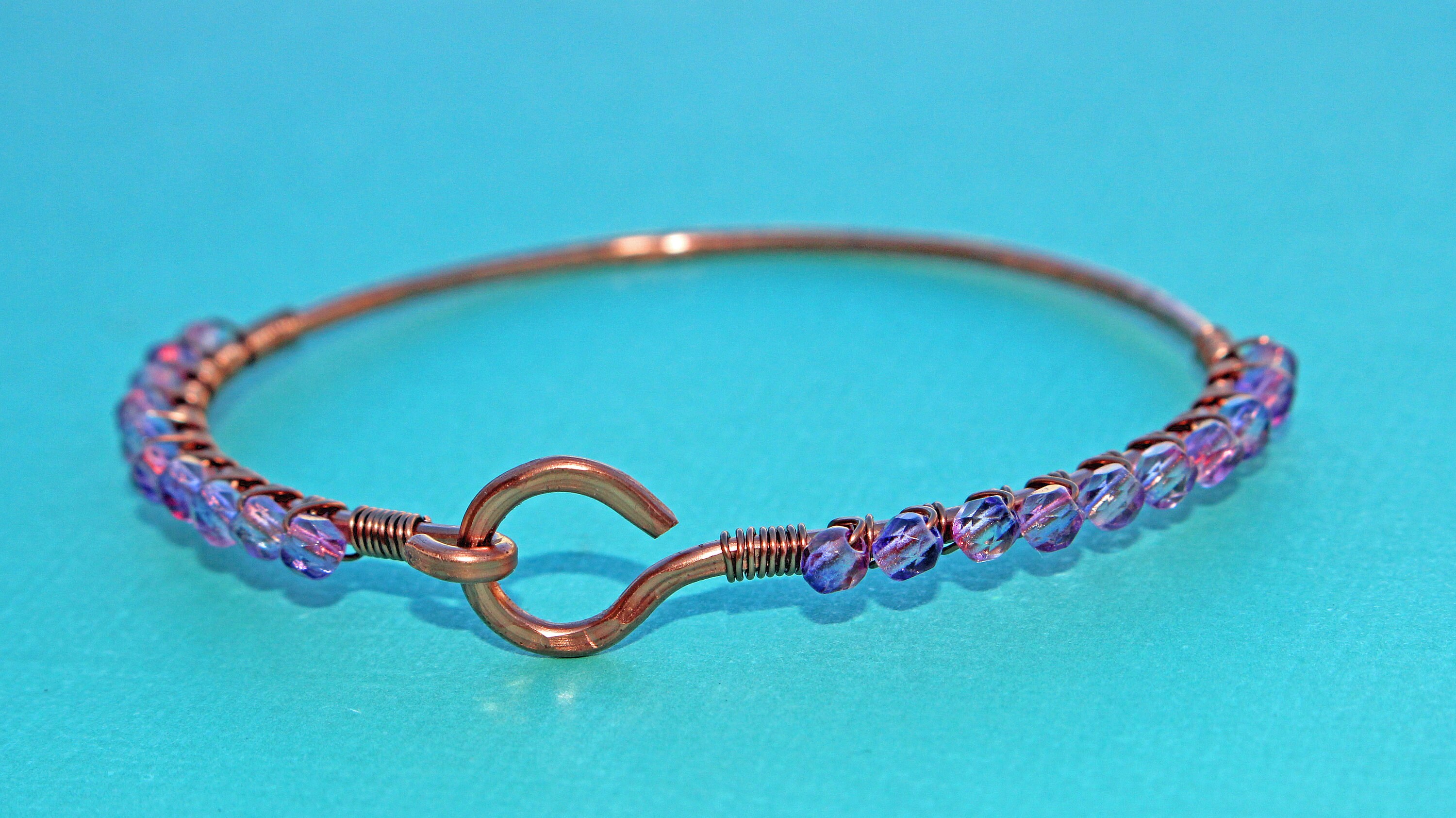Wire Wrap Bangle-copper Bangles-stack Bangles - Etsy UK
